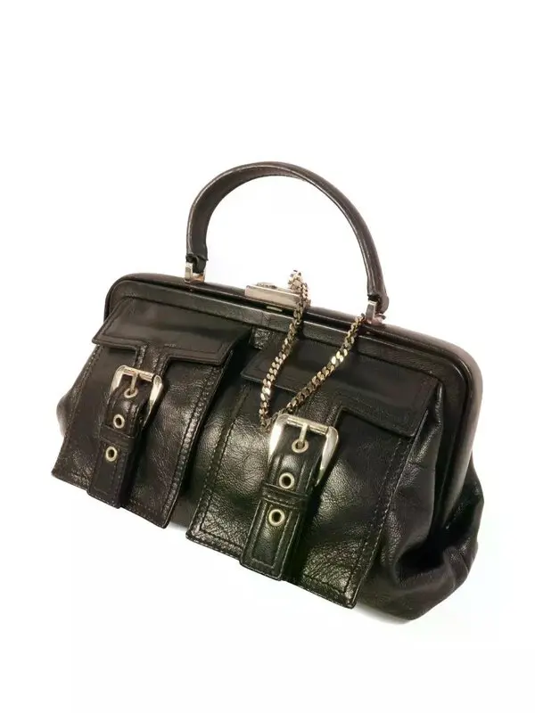 Celine Buckled Leather Tote Bag