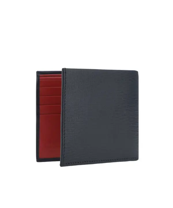 FERRAGAMO Textured Gancini Wallet - Black