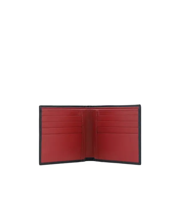 FERRAGAMO Textured Gancini Wallet - Black