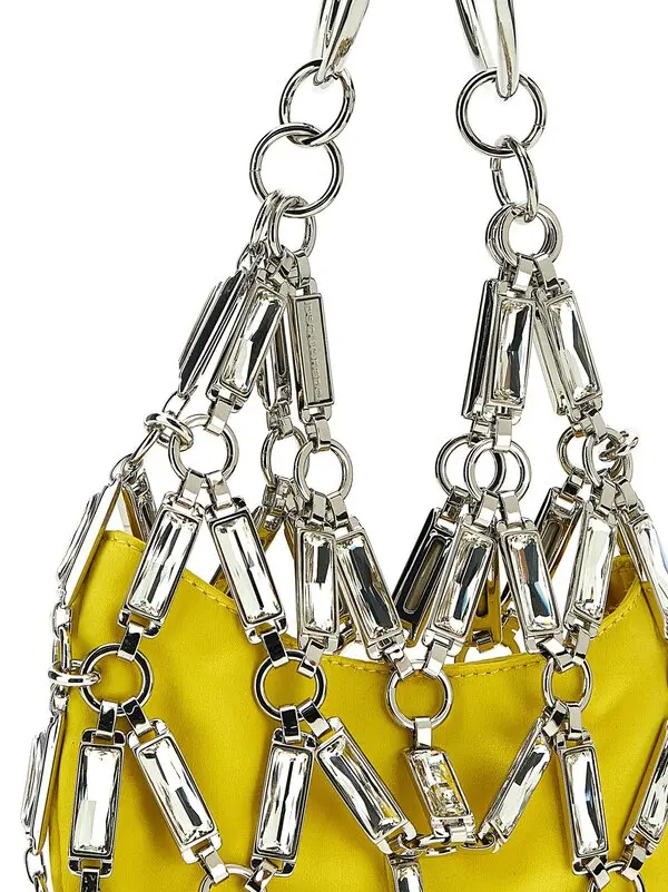 Dsquared2 Cage' Satin Handbag With Crystal Embellishments