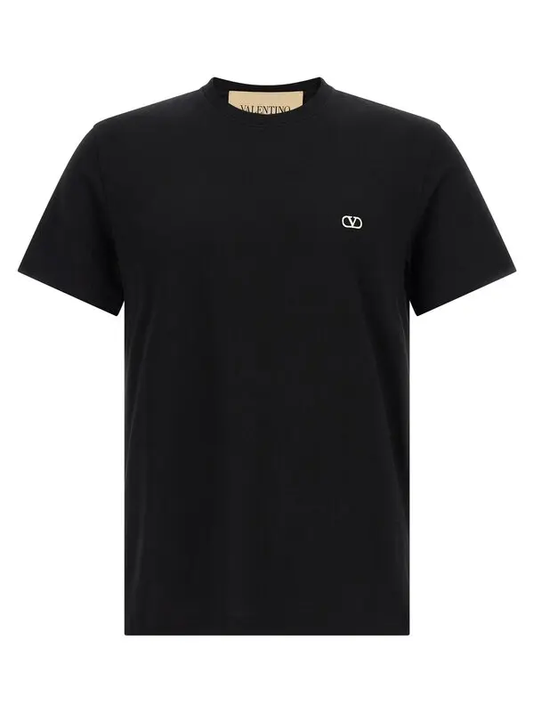 Valentino Garavani Vlogo' Embroidery T-shirt - Black