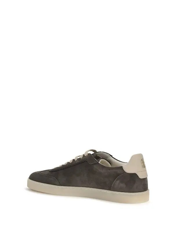 Brunello Cucinelli Suede Lace-up Sneakers - Gray
