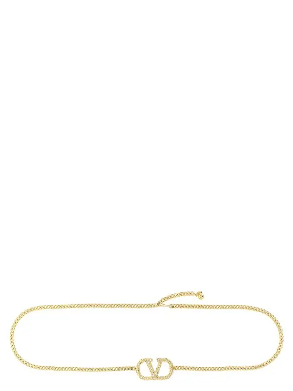 Valentino Garavani Vlogo Signature Chain Belt - Gold