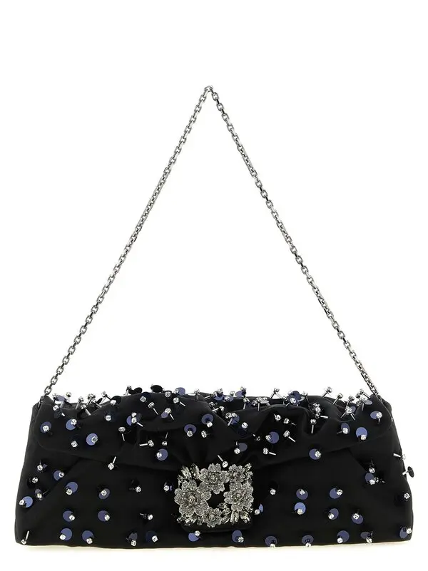 ROGER VIVIER Efflorescence Clutch - Black