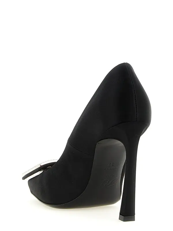 ROGER VIVIER Trompette Square Toe Buckle Pumps - Black