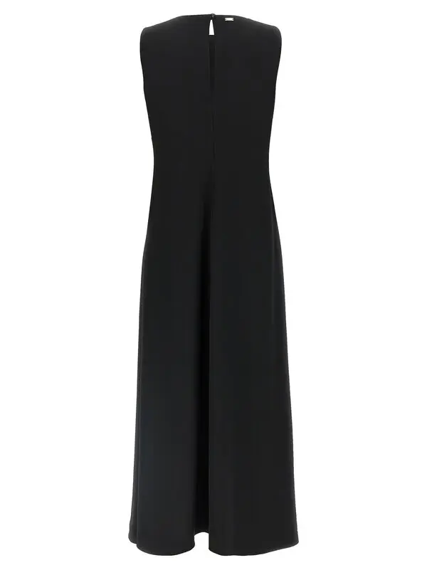 Herno Fluid Diagonal Dress With Metal Hook Detail