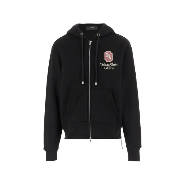 Amiri Full Zip Hoodie With Front And Back Print
