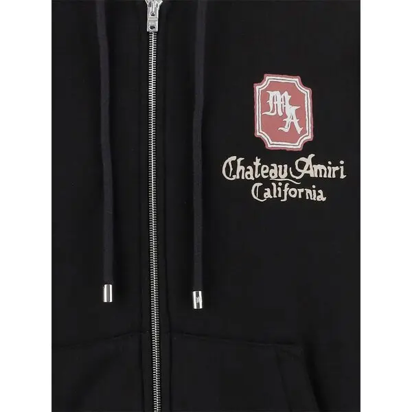 Amiri Full Zip Hoodie With Front And Back Print