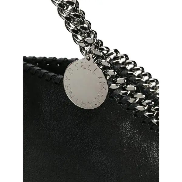 Stella McCartney Slouch Body Tote Bag With Chain-link Trim - Black