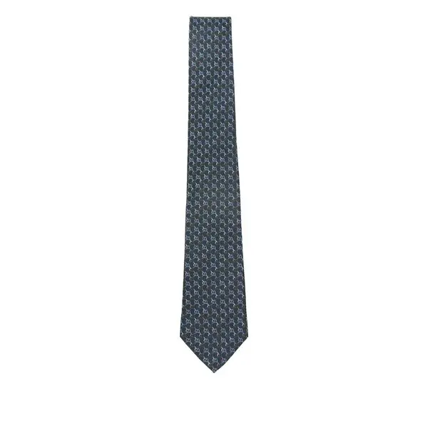 Gucci Monogrammed Neck Tie - Blue