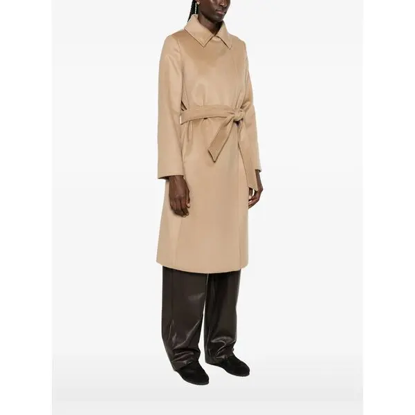 Max Mara Double-breasted Wool Trench Coat - Cream