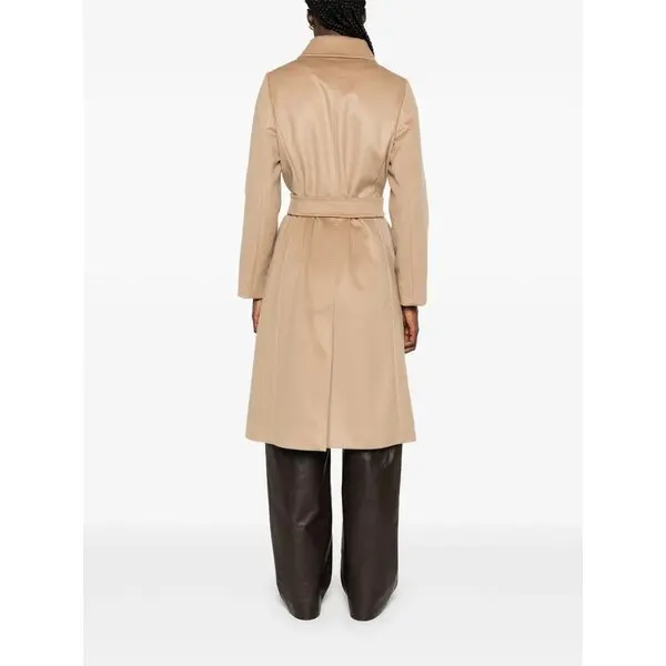 Max Mara Double-breasted Wool Trench Coat - Cream