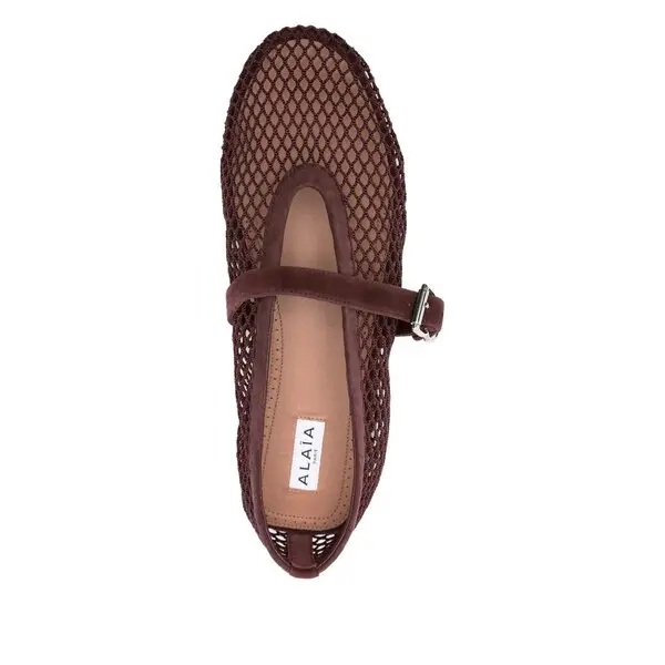 Alaïa Buckled Ballet Flats - Red