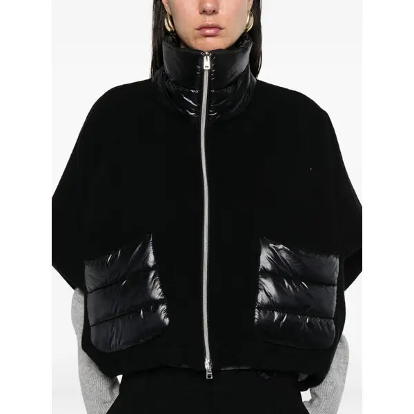 Herno Quilted Panels High Neck Zip-up Jacket