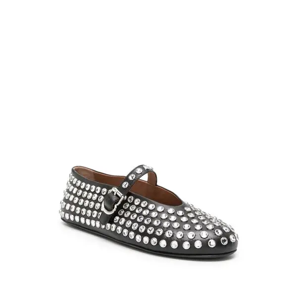 Alaïa Mesh Ballet Flats With Buckle Strap