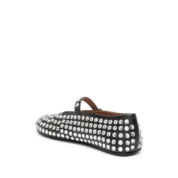Alaïa Mesh Ballet Flats With Buckle Strap