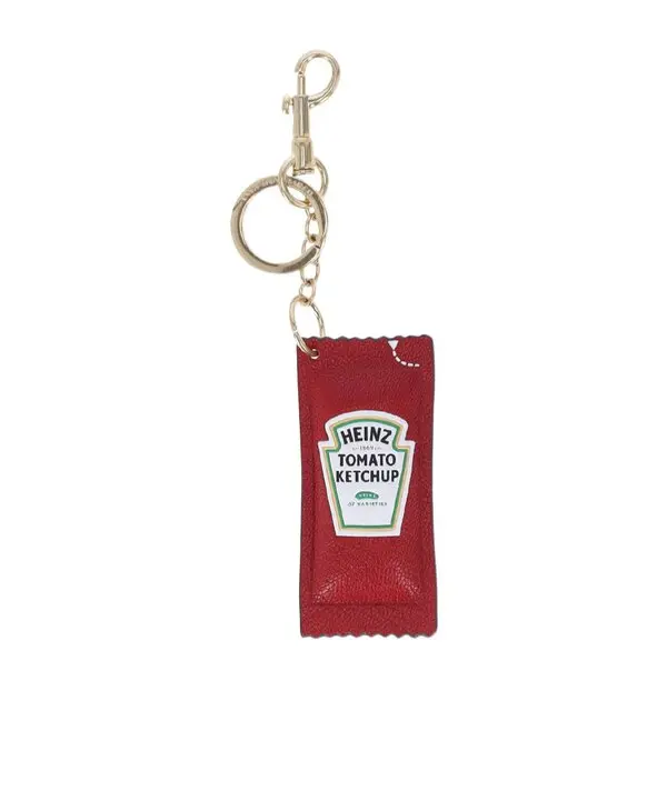 ANYA HINDMARCH Logo Engraved Ketchup Charm Keyring - Red