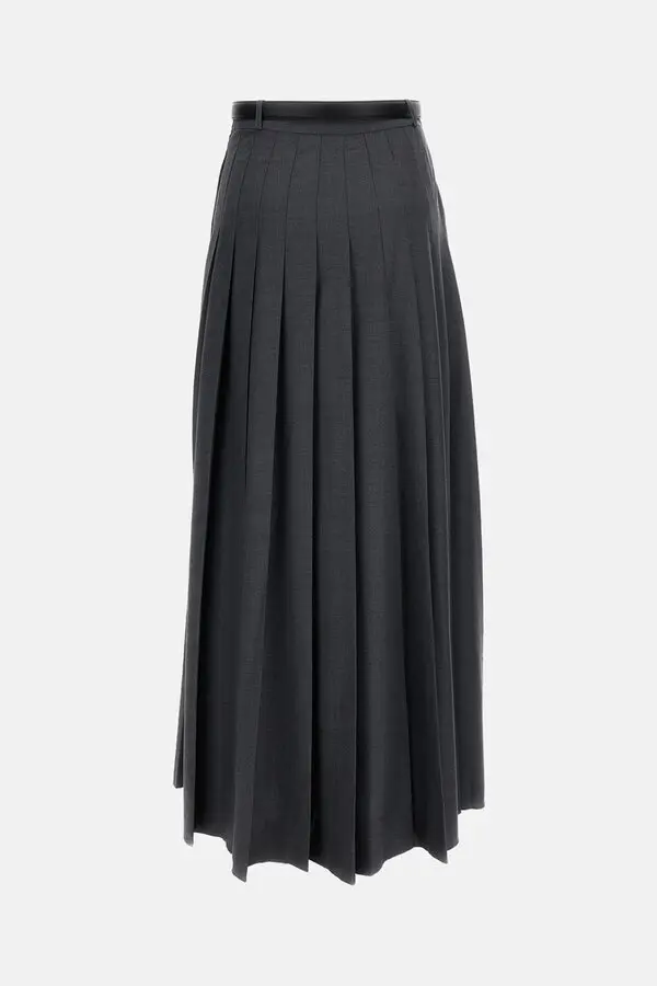 SELF-PORTRAIT Pleated Maxi Skirt - Multicolor