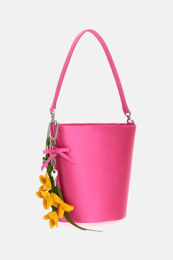 SELF-PORTRAIT Satin Bucket Bag - Multicolor