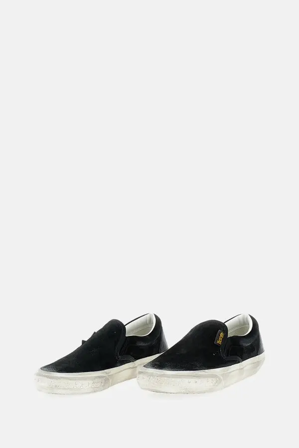 GOLDEN GOOSE Black Suede Slip-on Sneakers
