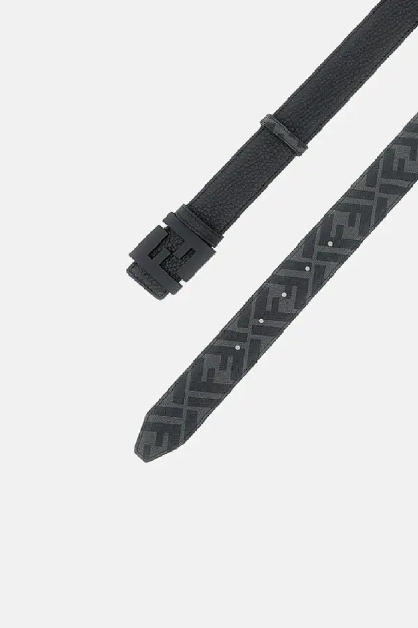 Fendi Reversible Leather Belt With Ff Buckle