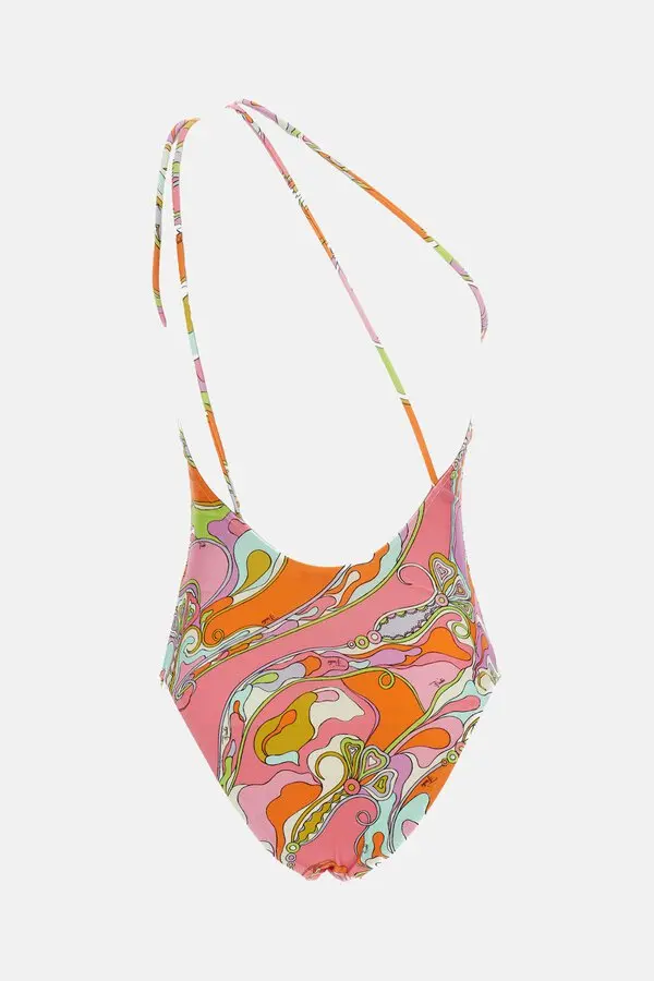 Emilio Pucci Strapless One-piece Swimsuit With Iconic Print