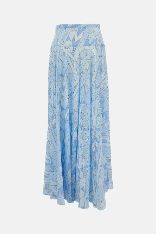 Emilio Pucci Cotton Printed Maxi Skirt