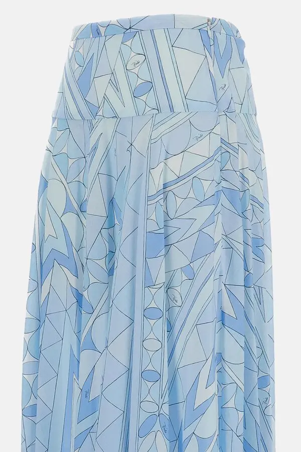 Emilio Pucci Cotton Printed Maxi Skirt