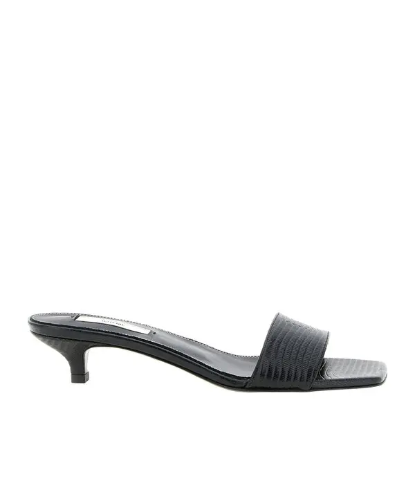 TOTEME Lizard-embossed Bandage Sandals