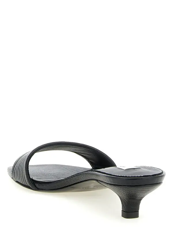 TOTEME Lizard-embossed Bandage Sandals