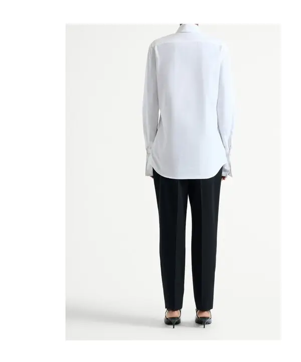 Balmain Cotton Poplin Shirt With Lion Head Buttons