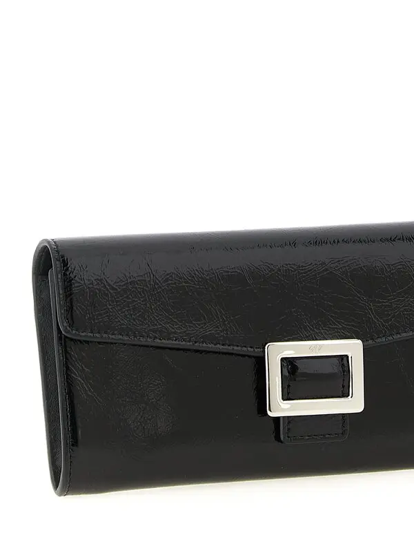 ROGER VIVIER Belle Vivier Patent Leather Wallet On Chain