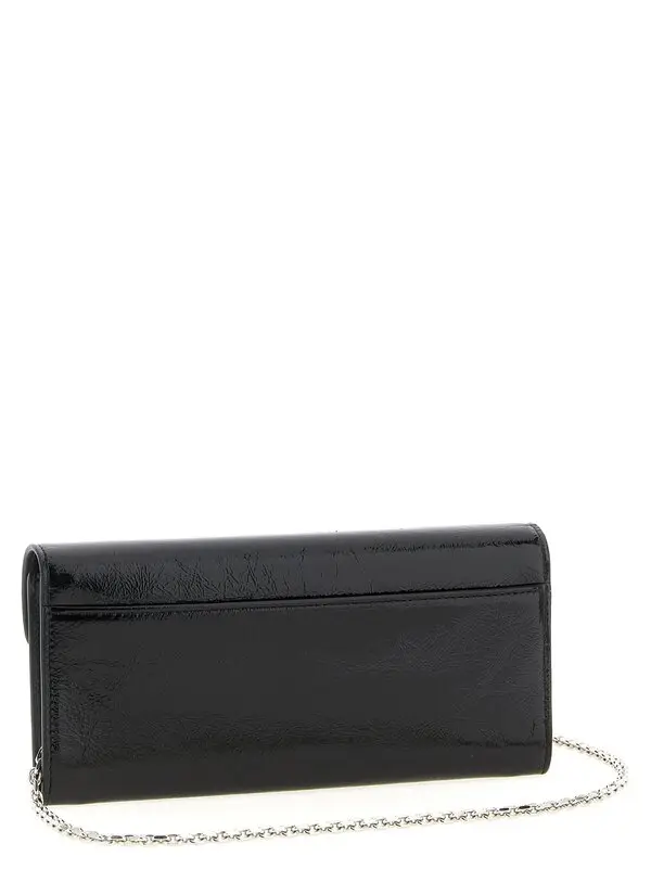 ROGER VIVIER Belle Vivier Patent Leather Wallet On Chain