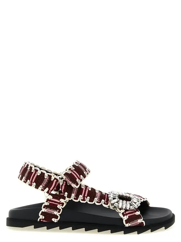 ROGER VIVIER Slidy Viv Trek Sandals - Pink