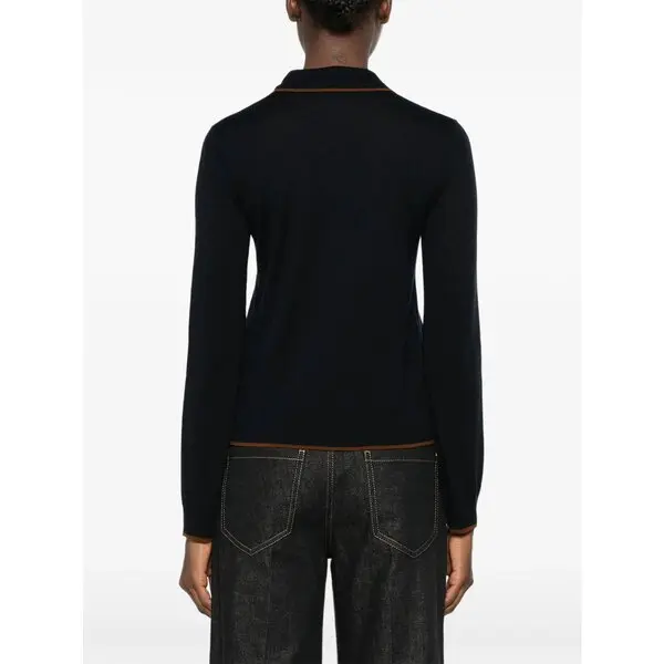 Max Mara Black Knitwear Cardigan With Contrast Trim - Multicolor