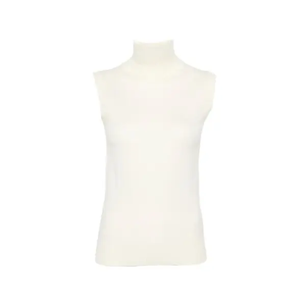 Sportmax Spxeschimo Turtleneck Sleeveless Top - Cream