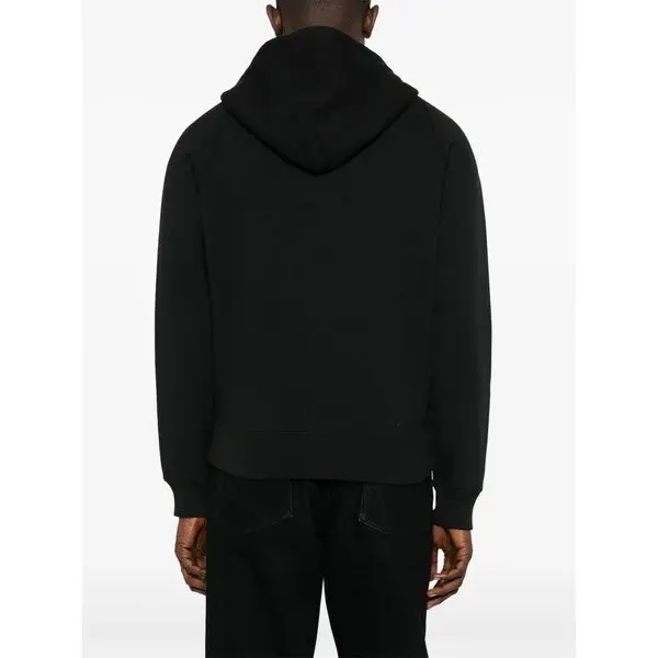 TOM FORD Zip-up Cotton Hoodie With Appliqué Logo