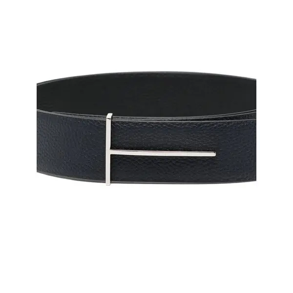 TOM FORD Leather Belt With Pin-buckle Fastening - Blue