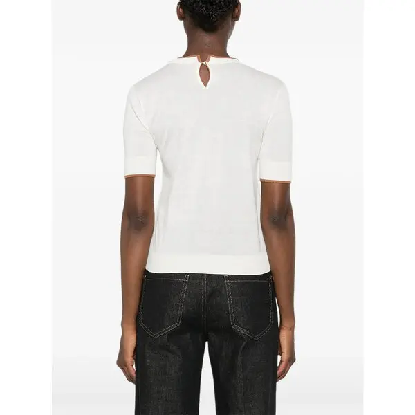 Max Mara Short Sleeve Knit Top - Multicolor
