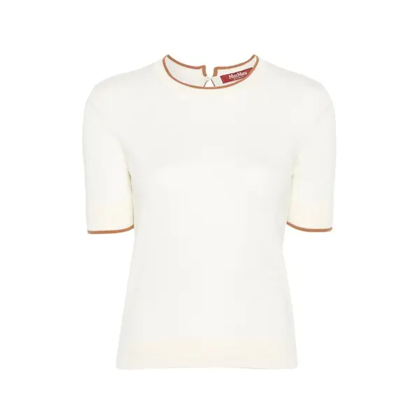 Max Mara Short Sleeve Knit Top - Multicolor