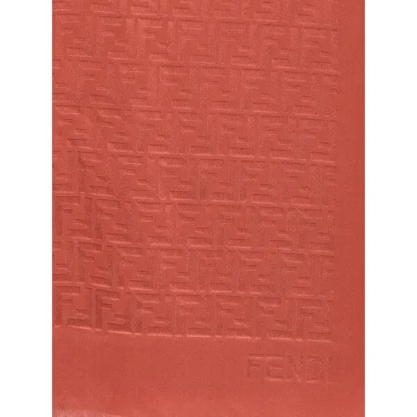 Fendi Silk Ff Motif Scarf With Fringe
