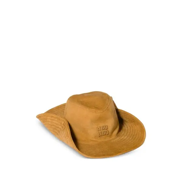 Miu Miu Suede Cowboy Hat With Aged Effect