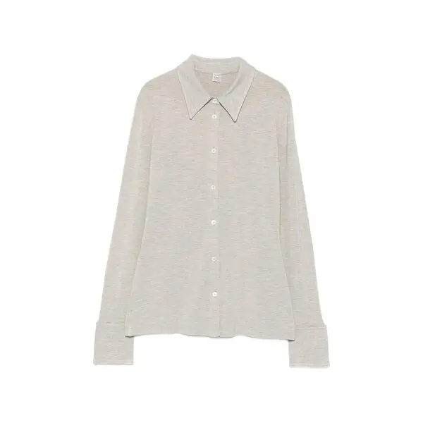 TOTEME Grey Melange Effect Shirt - Gray