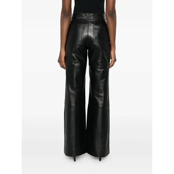 Victoria Beckham Paneled Leather Trousers