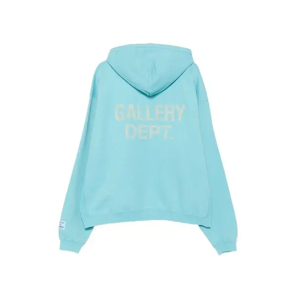 GALLERY DEPT. Logo Print Paint-splatter Hoodie - Blue