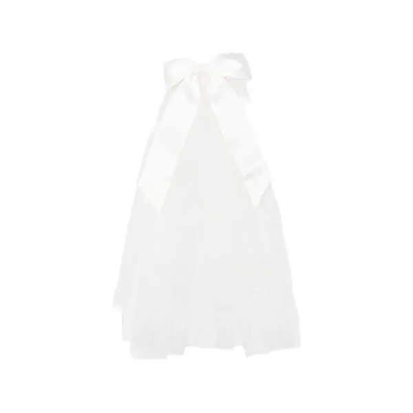 SELF-PORTRAIT Mesh Bow Detail Hair Accessory - White
