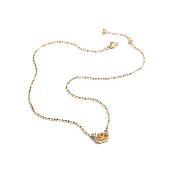 Valentino Garavani Tone Crystal Embellished Necklace