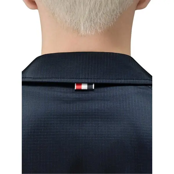 Thom Browne Sport Jacket With Signature 4-bar Stripe - Blue