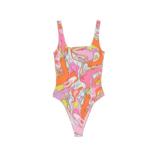 Emilio Pucci Abstract Print Beachwear One-piece - Pink