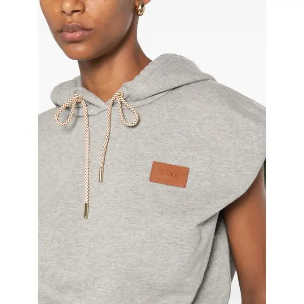 Fendi Sleeveless Cropped Hoodie